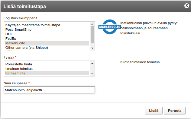 Matkahuolto | Vilkas tuki